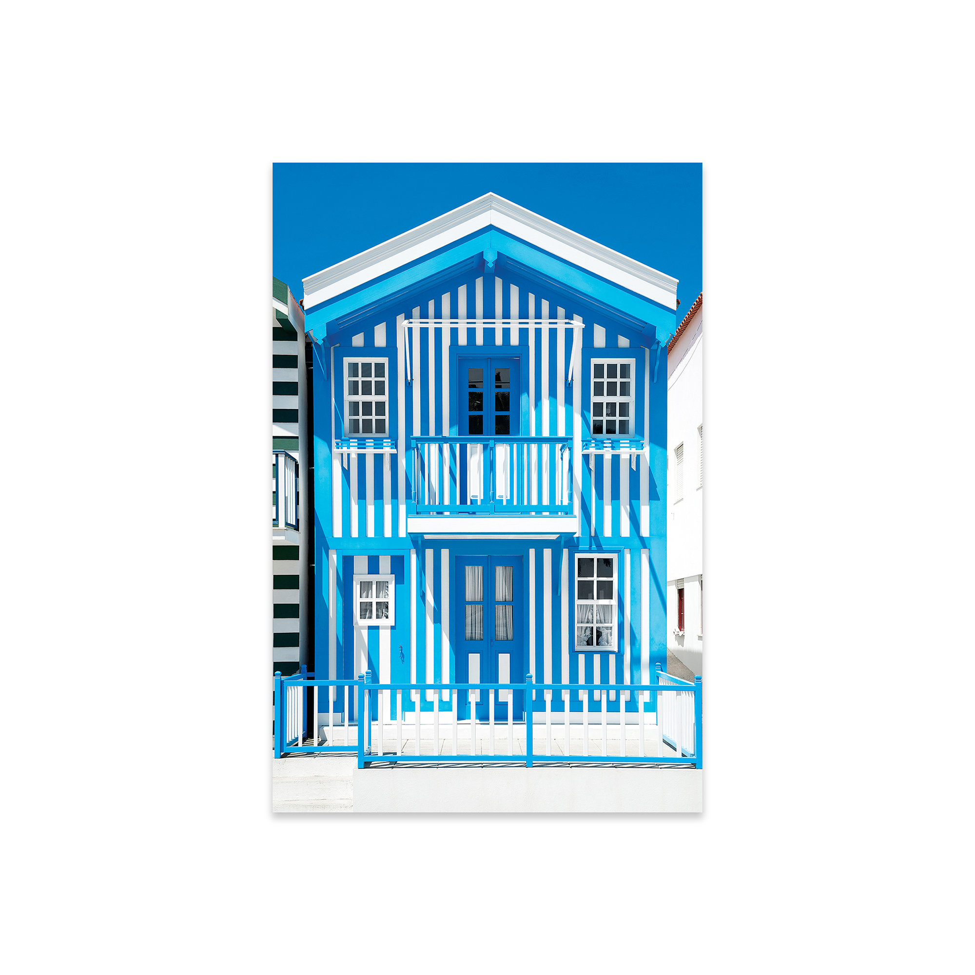 Breakwater Bay Blue Striped House - Costa Nova On Plastic/Acrylic by ...