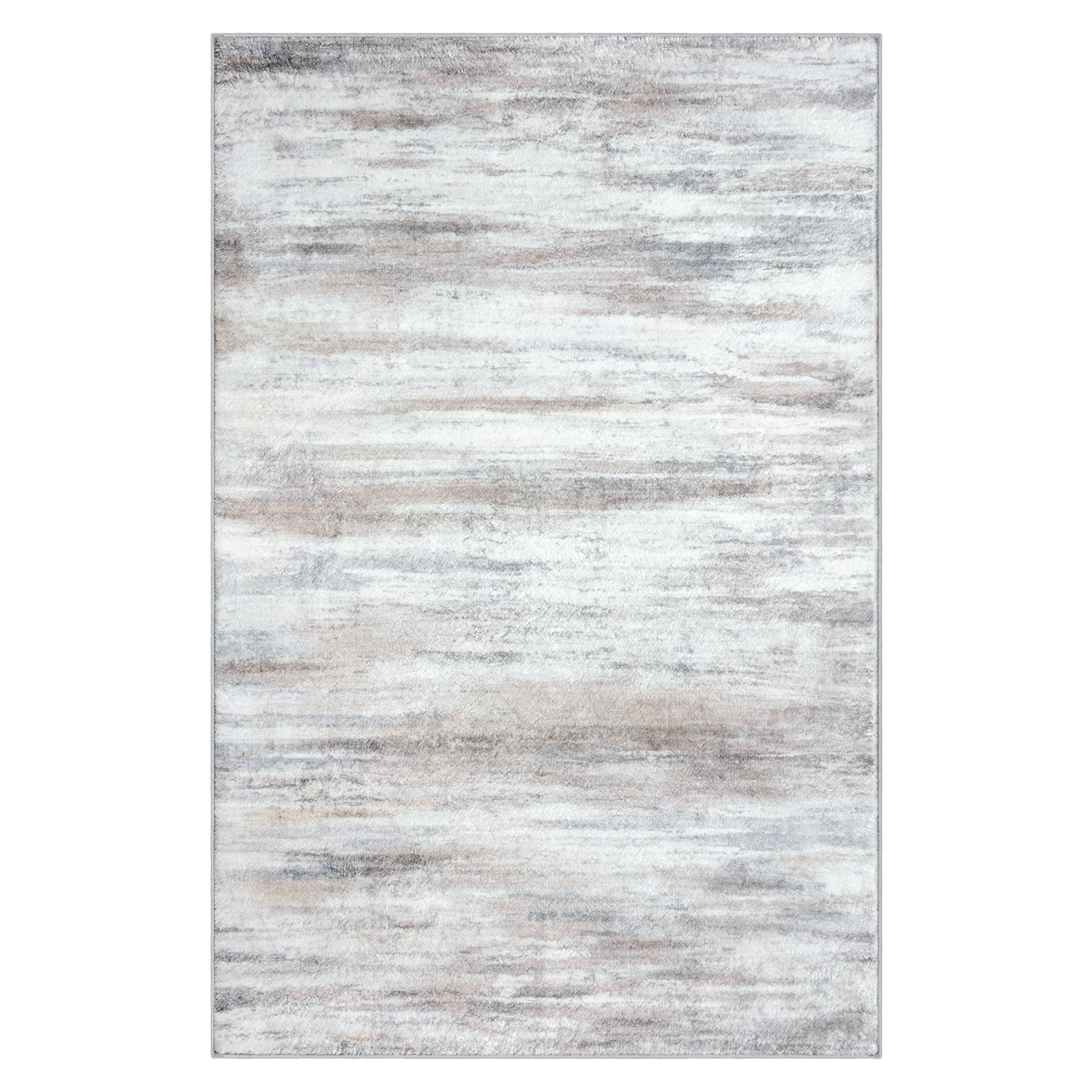 Ebern Designs Abstract Rugs Machine Washable Area Rugs Beige | Wayfair