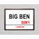 Bright Star Big Ben Signs - Single Picture Frame Art Prints on Canvas ...