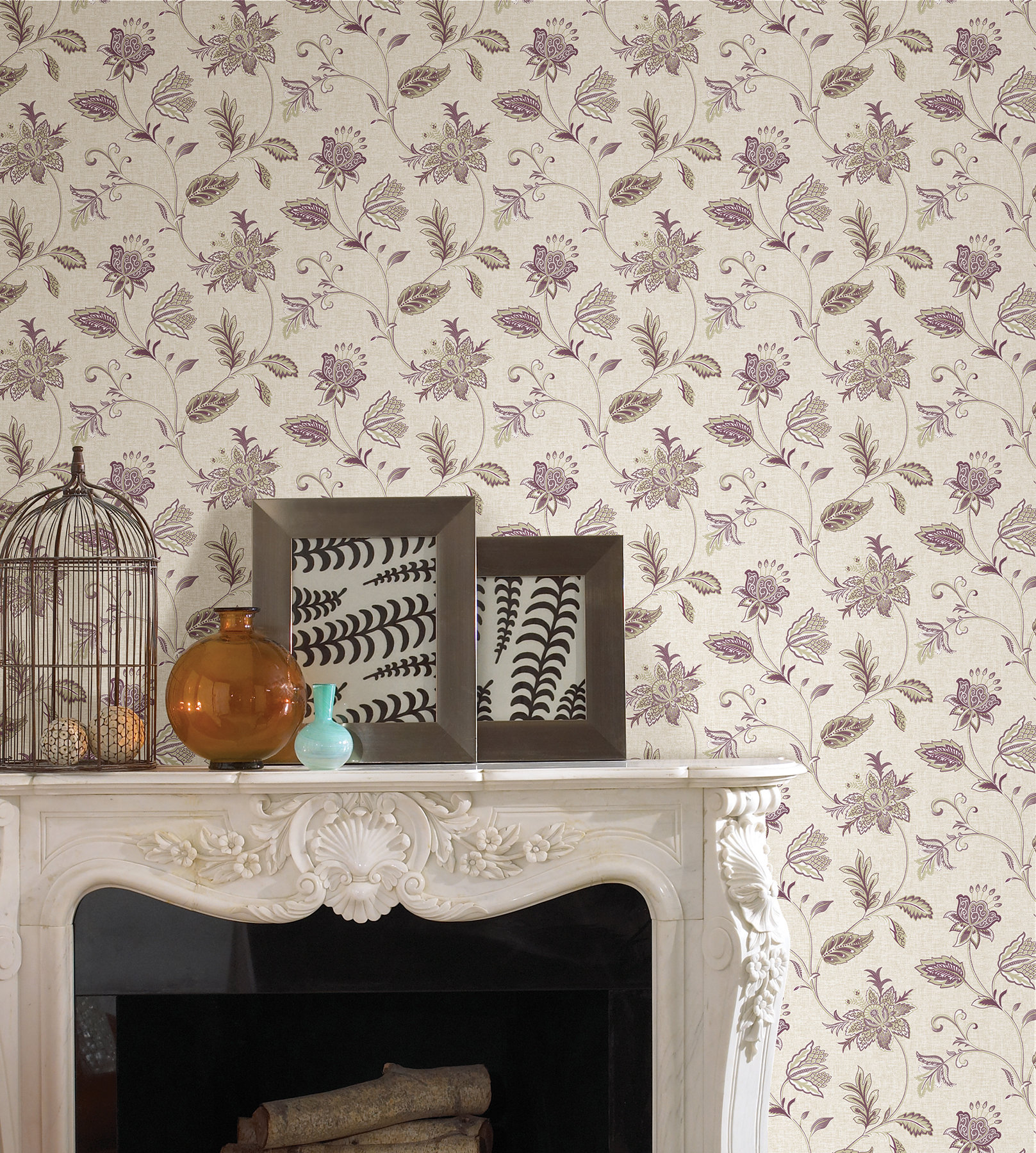 Brewster Home Fashions Ami Jacobean 33' x 20.5" Floral Wallpaper | Wayfair