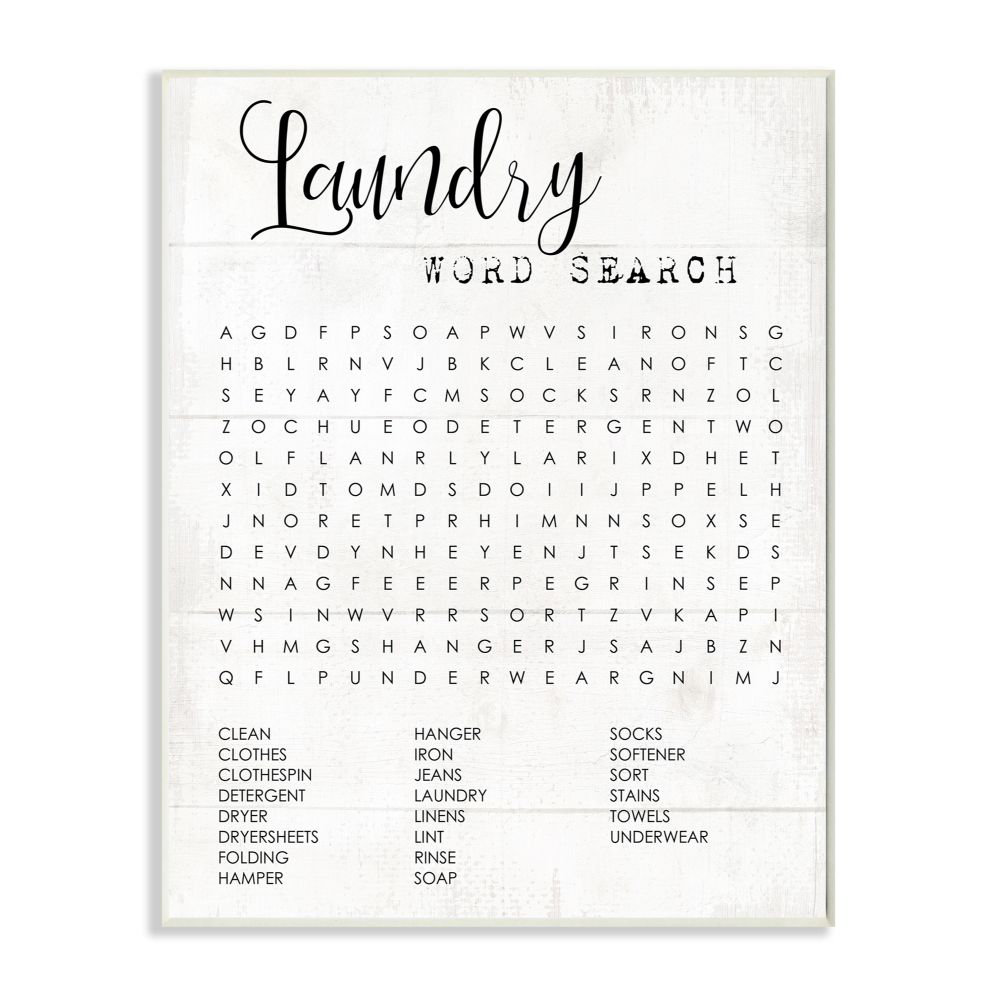 Gracie Oaks 'Laundry Word Search Fun Family Word Design' by Daphne ...