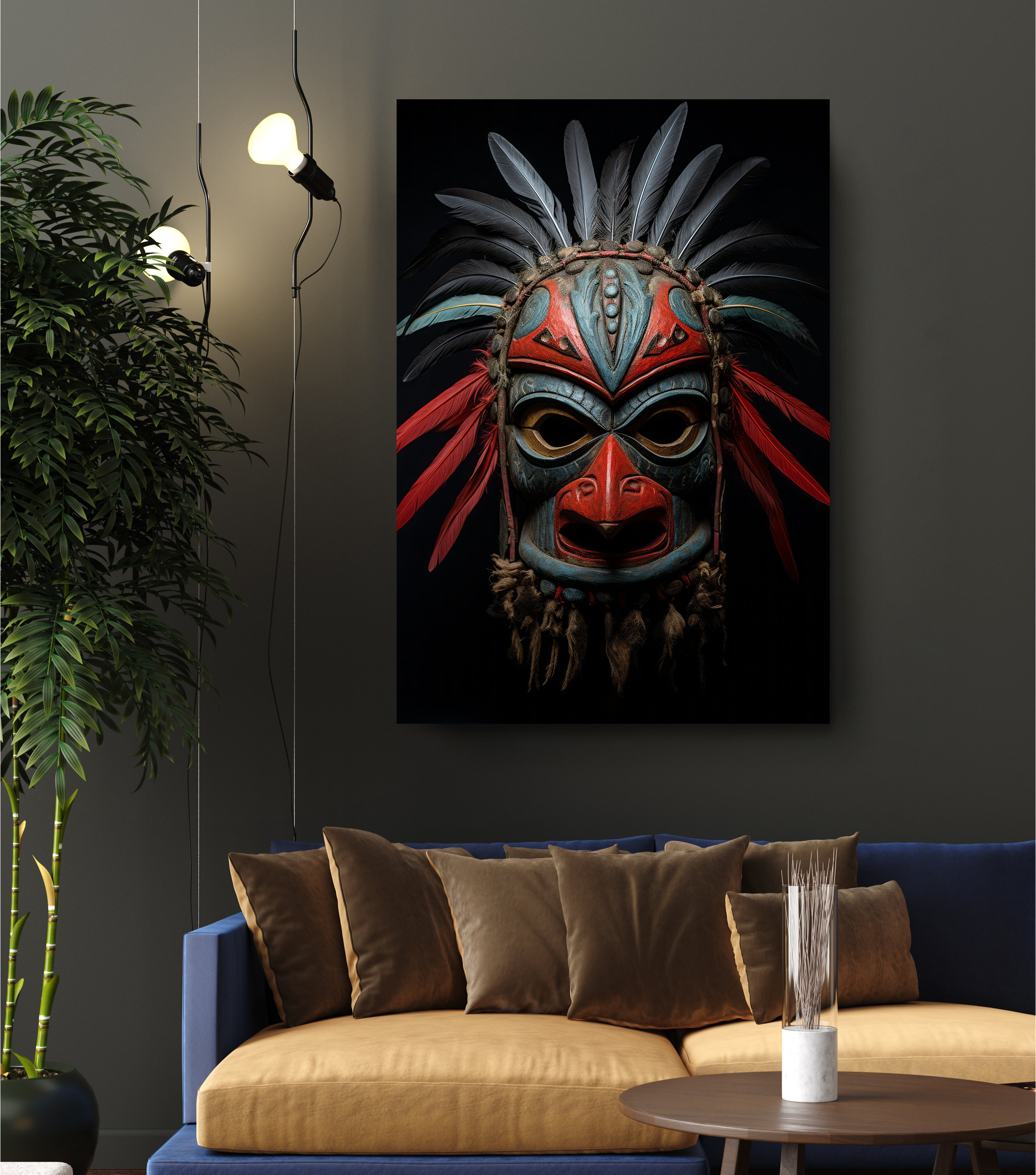 Bungalow Rose Ancestral Soul African Mask Africa Edition Canvas Wall ...