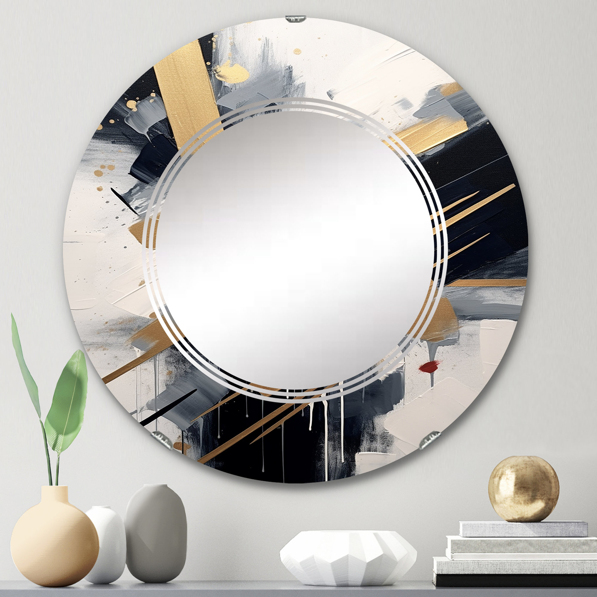 East Urban Home Zihang - Modern Wall Mirror Round - Wayfair Canada