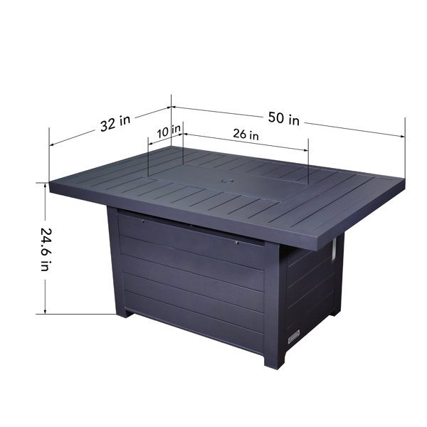 Sunbeam Serenity Aluminum Propane/Natural Gas Fire Pit Table & Reviews ...