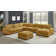 Wade Logan® Azuri 7 - Piece Upholstered Sectional & Reviews | Wayfair