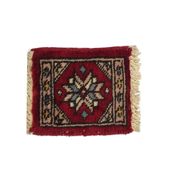 Gracie Oaks Handgefertigter Teppich Burgoon aus Wolle in Rot/Blau ...