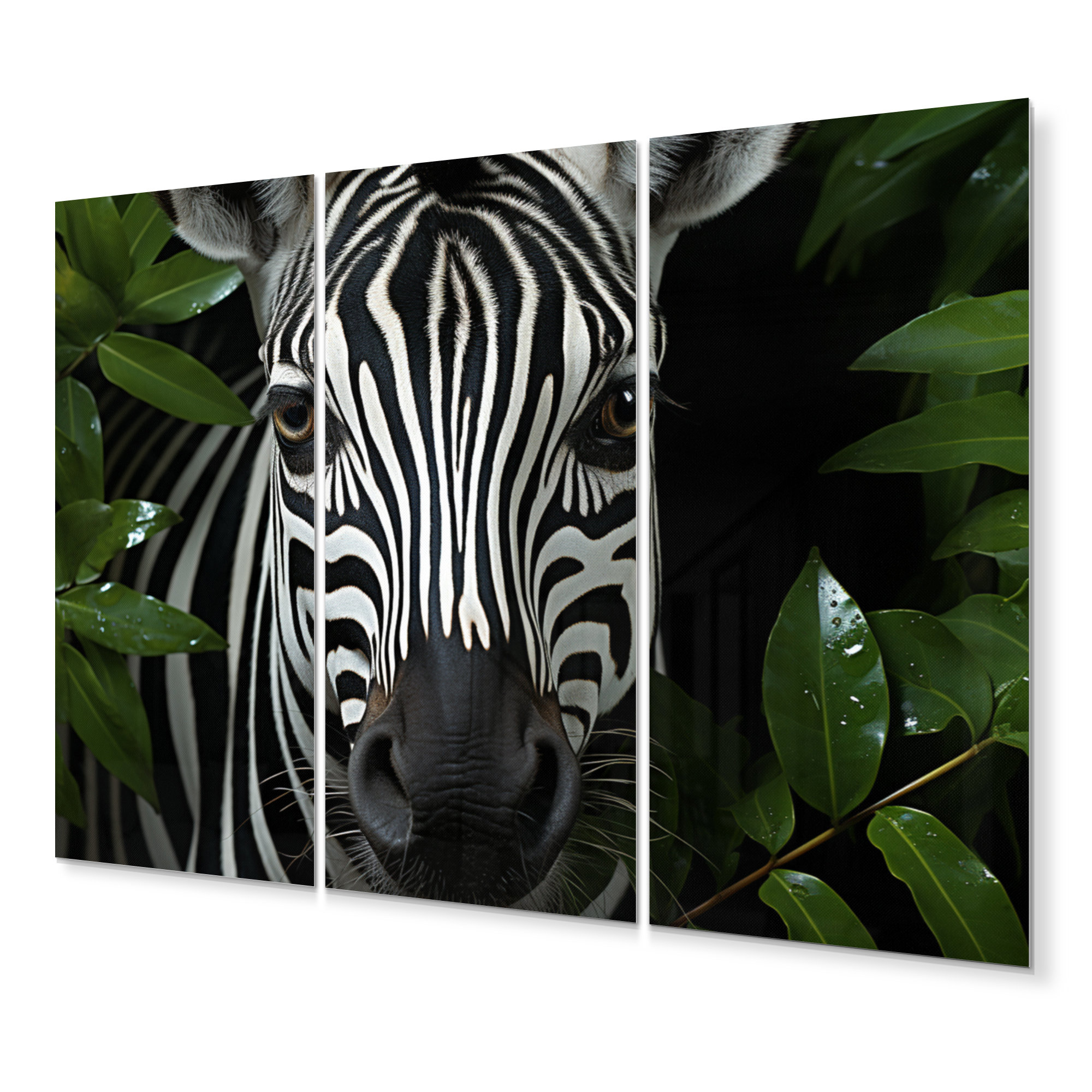 Millwood Pines Striking Zebra Patterns III - Animals Zebra Metal Wall ...