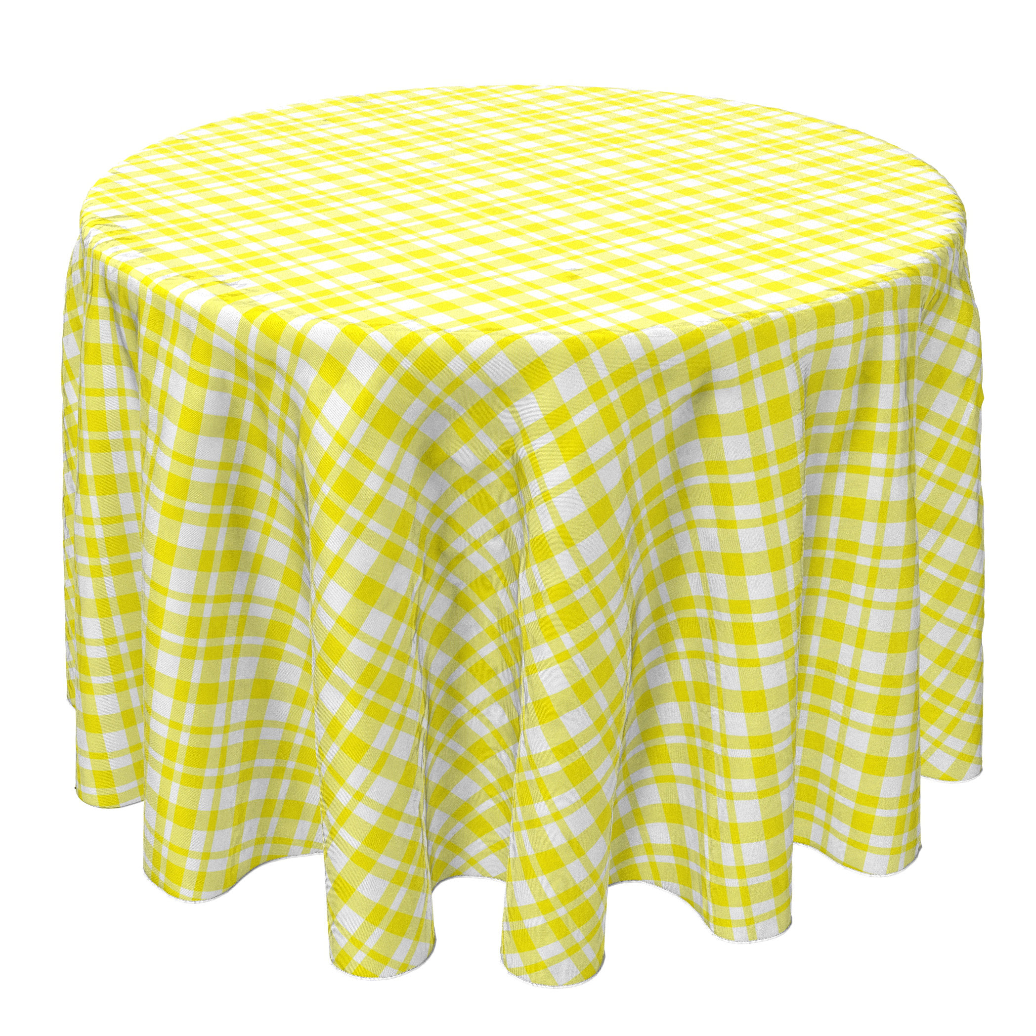 East Urban Home Round Plaid Cotton Tablecloth | Wayfair