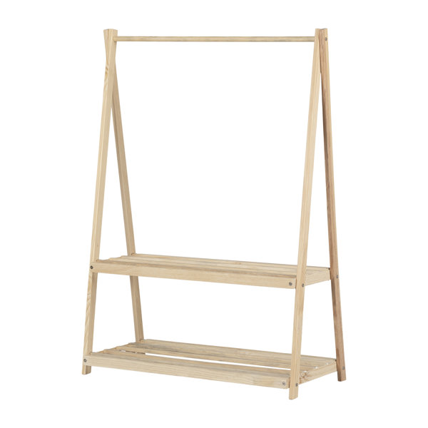 South Shore Sweedi Solid Wood Clothes Rack | Wayfair