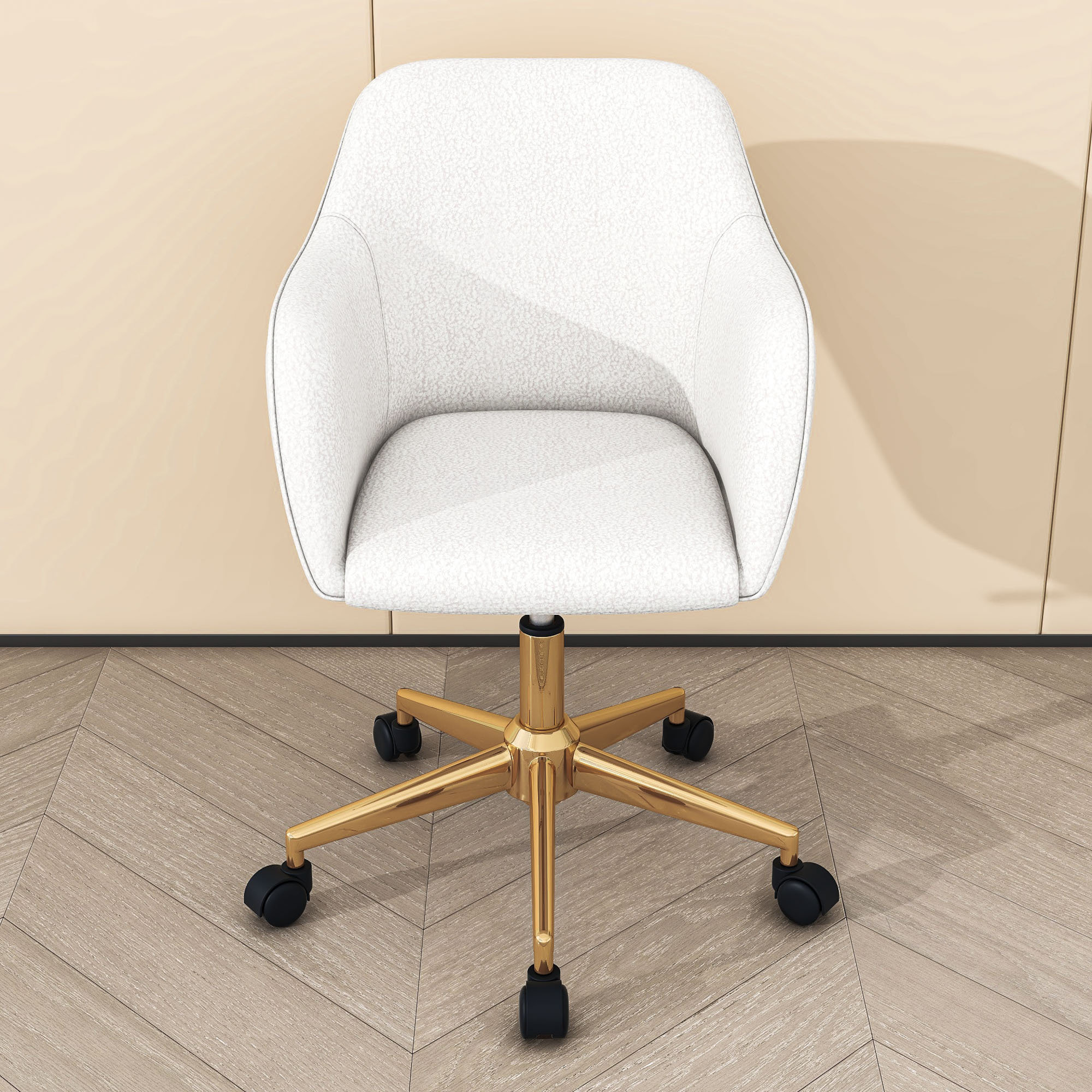 Mercer41 Swivel Accent Chairs with Metal Legs and Universal Wheels ...