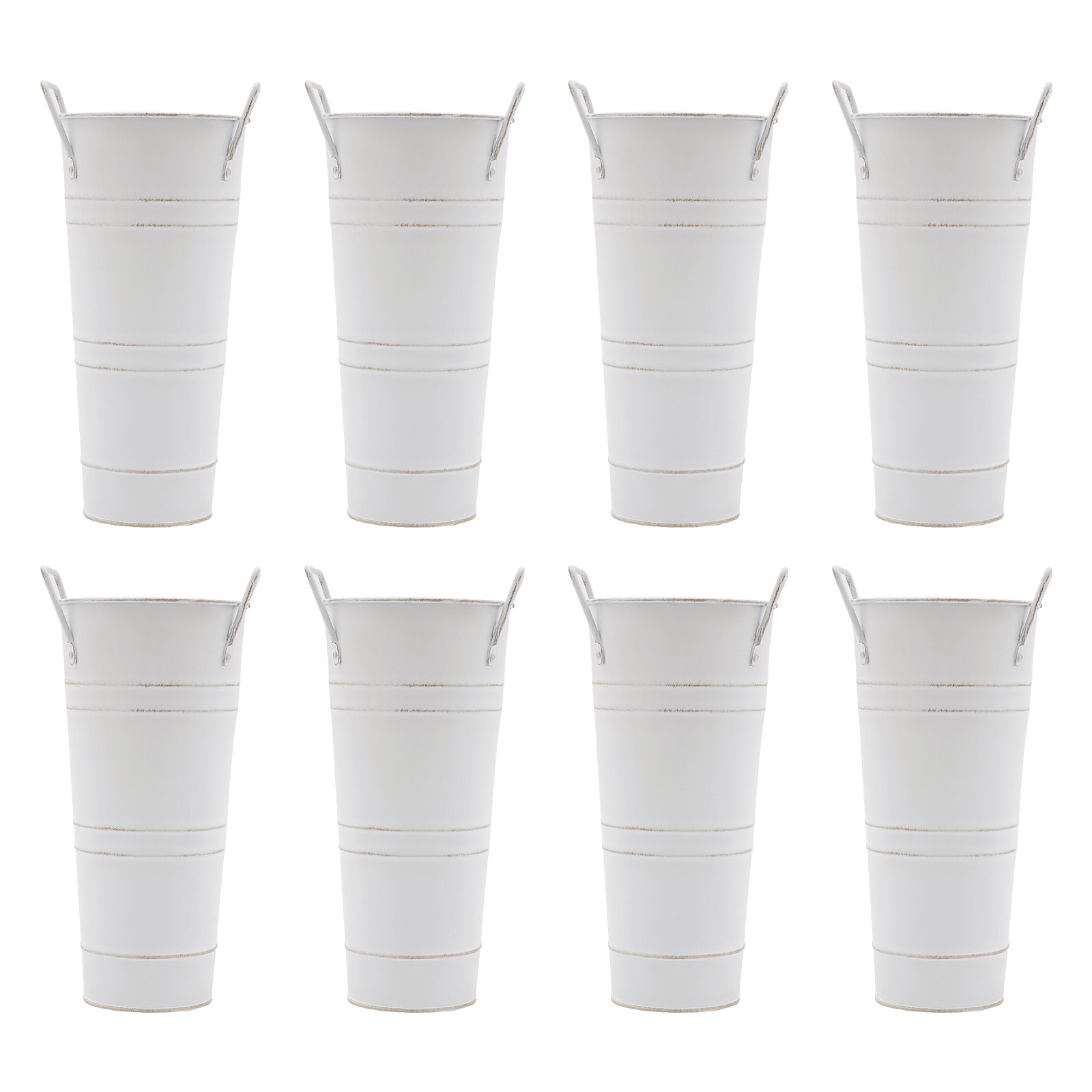 Gracie Oaks Jannis 8PS Tin bucket vase | Wayfair