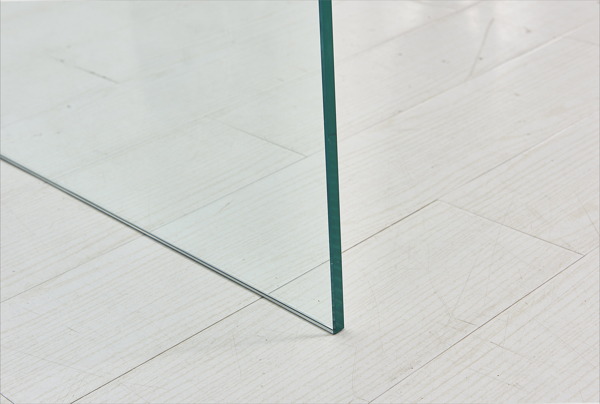 Brayden Studio® Transparent End Table,Tempered Clear Bent Glass ...