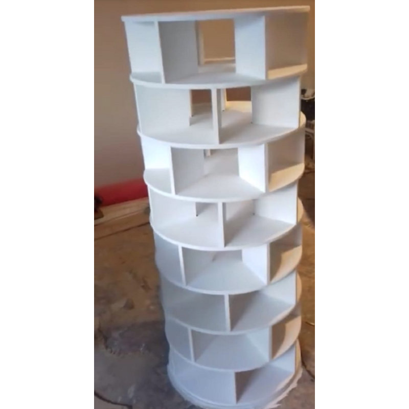 Handmade 96 Pair Rotating "Free Standing" Shoe Tower | Wayfair