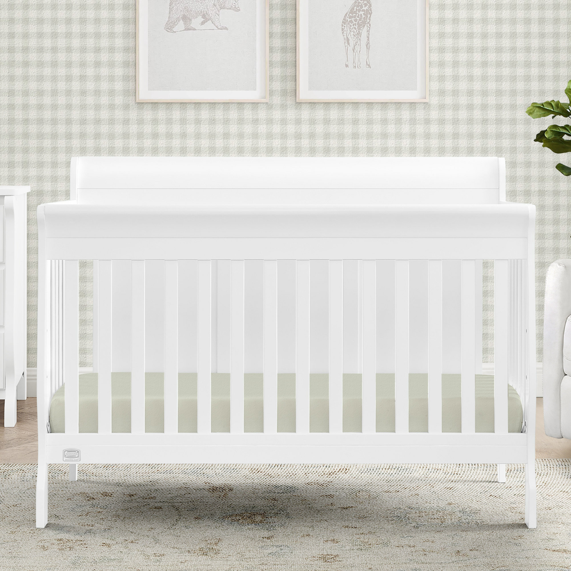 Simmons Kids Carter 6-In-1 Convertible Crib - Greenguard Gold Certified ...
