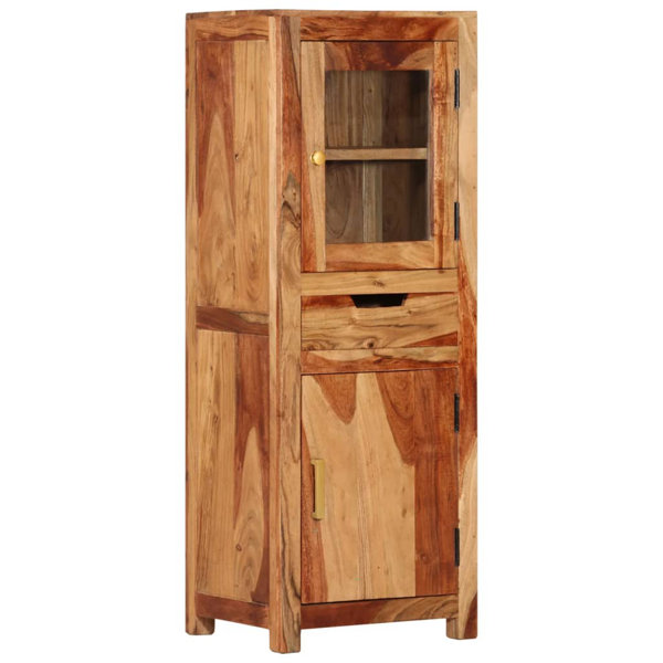 Alpen Home Highboard 40X34x110 Cm Solid Acacia Wood - Rustic Storage ...