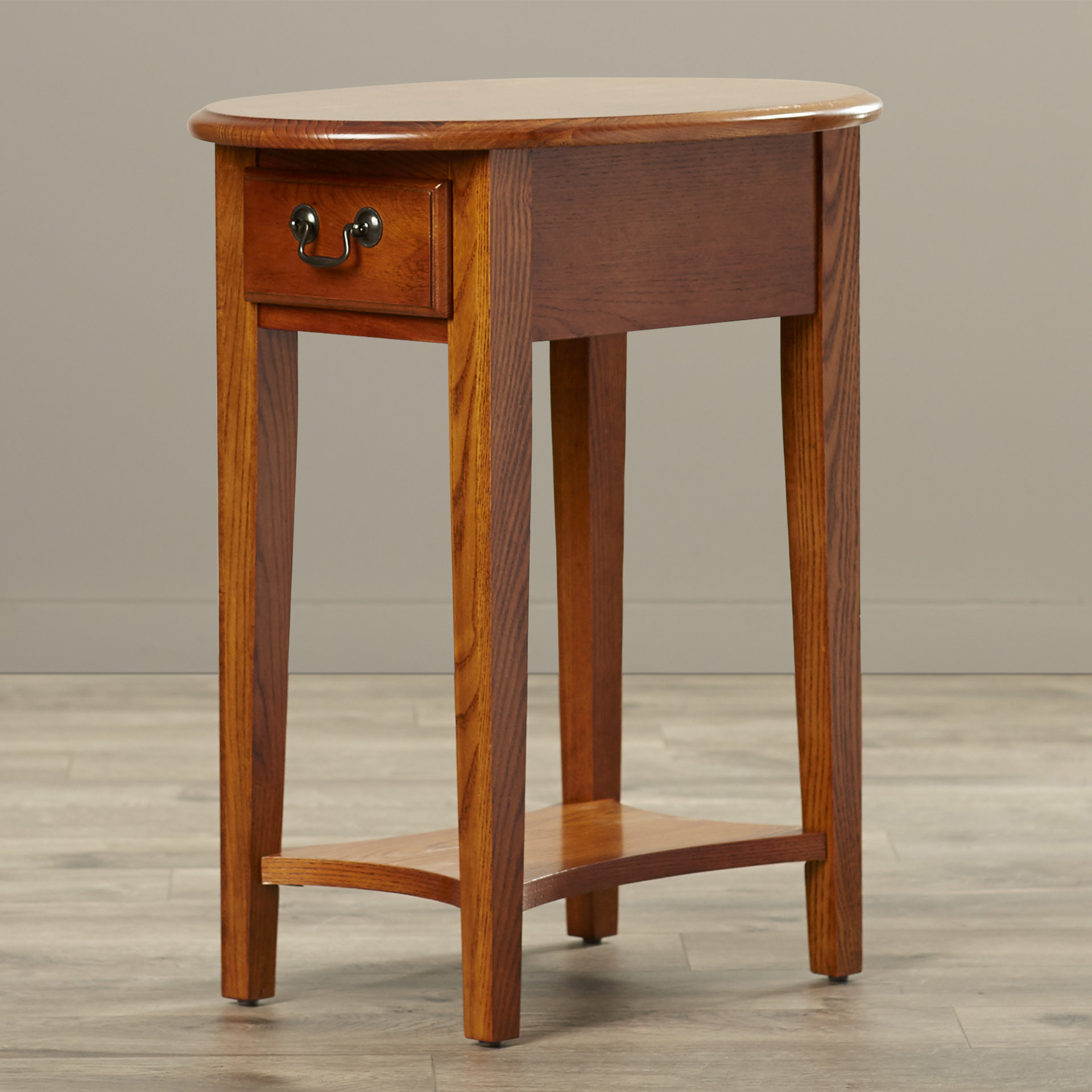 Charlton Home® Oval Solid Wood Side Table & Reviews | Wayfair