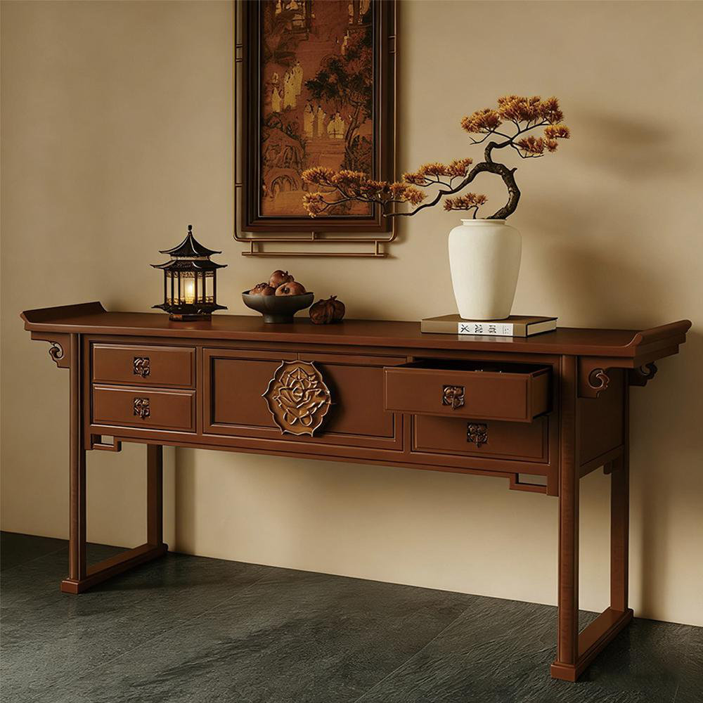 Wildon Home® New Chinese Style Five-Drawer Console Table | Wayfair