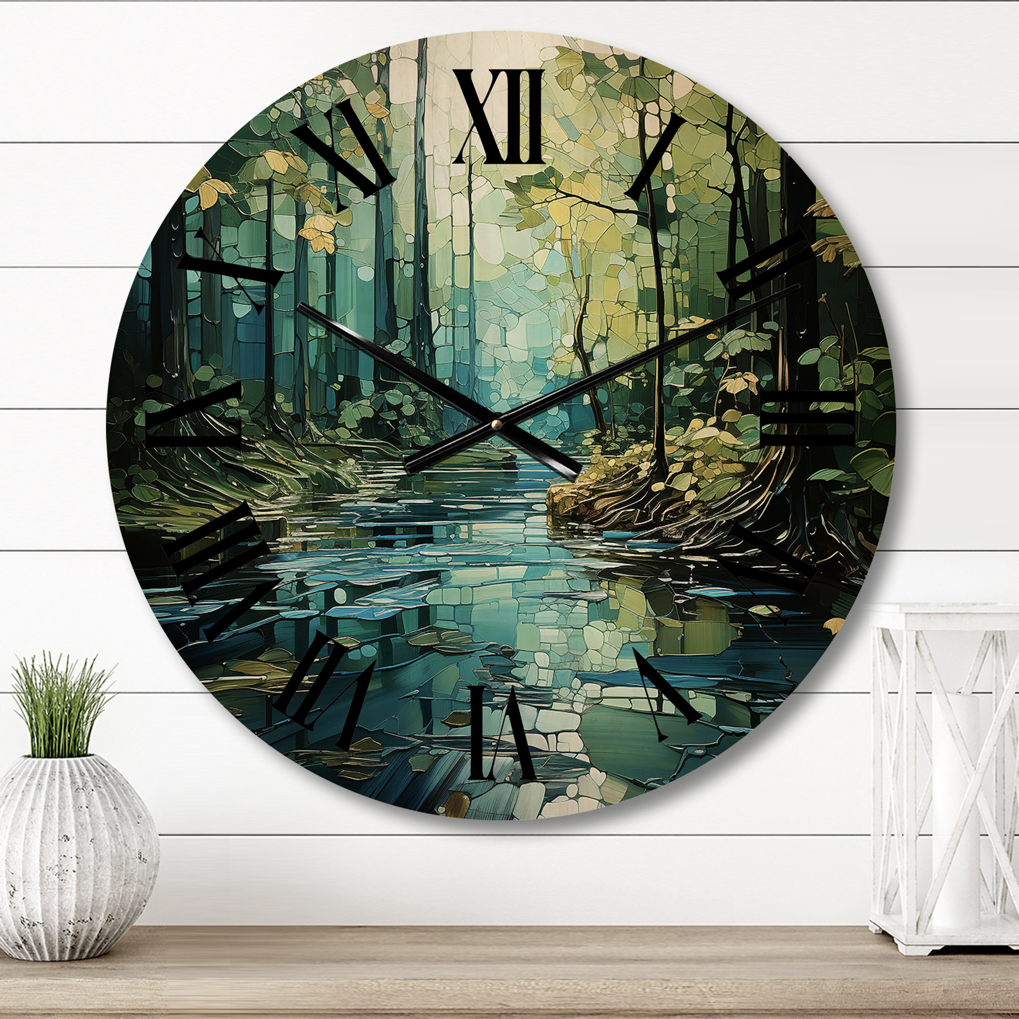 East Urban Home Drip Natures Pulse River II - Landscapes Oversized Wood ...
