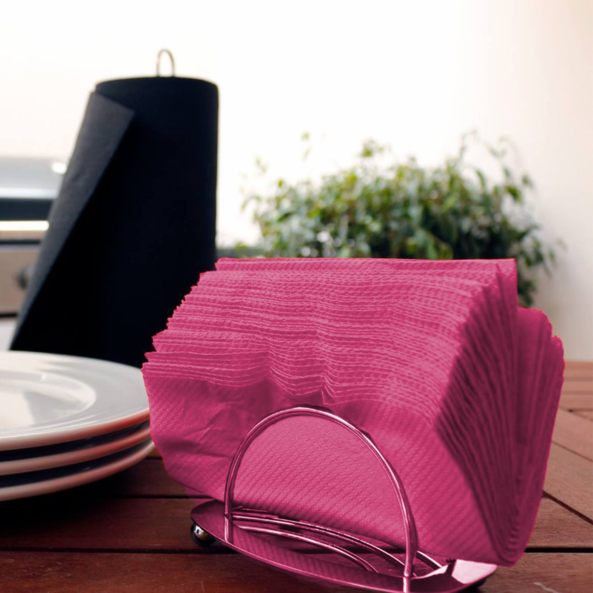 ROLL-LUX Renova Green Paper Napkins Folded 1 Ply 5 Sets Of 70 Napkins ...