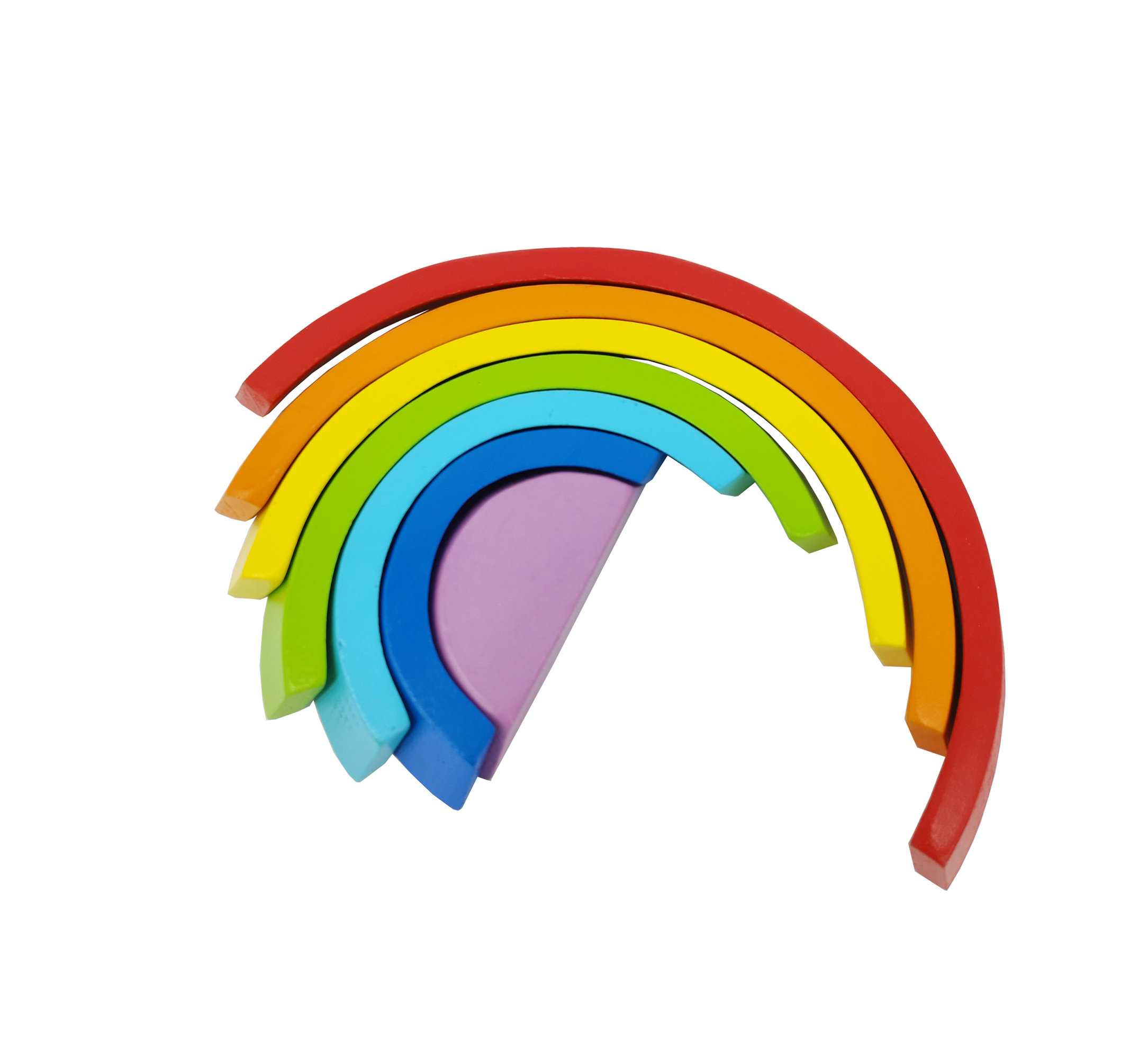 Fixturedisplays® Wooden Rainbow Stacking Game Learning Toy Geometry ...