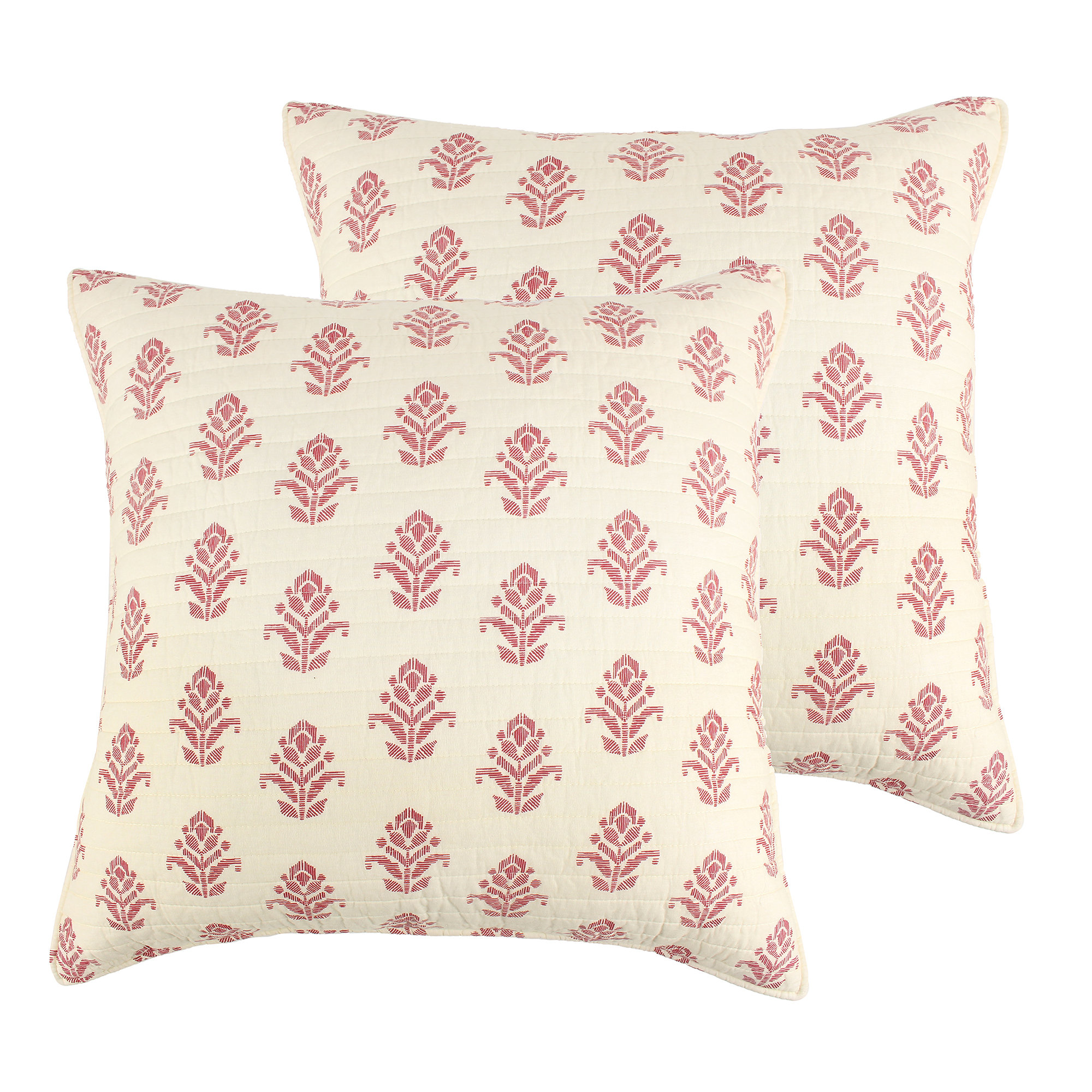 Levtex home Khotan Red Euro Sham Set of 2 | Wayfair