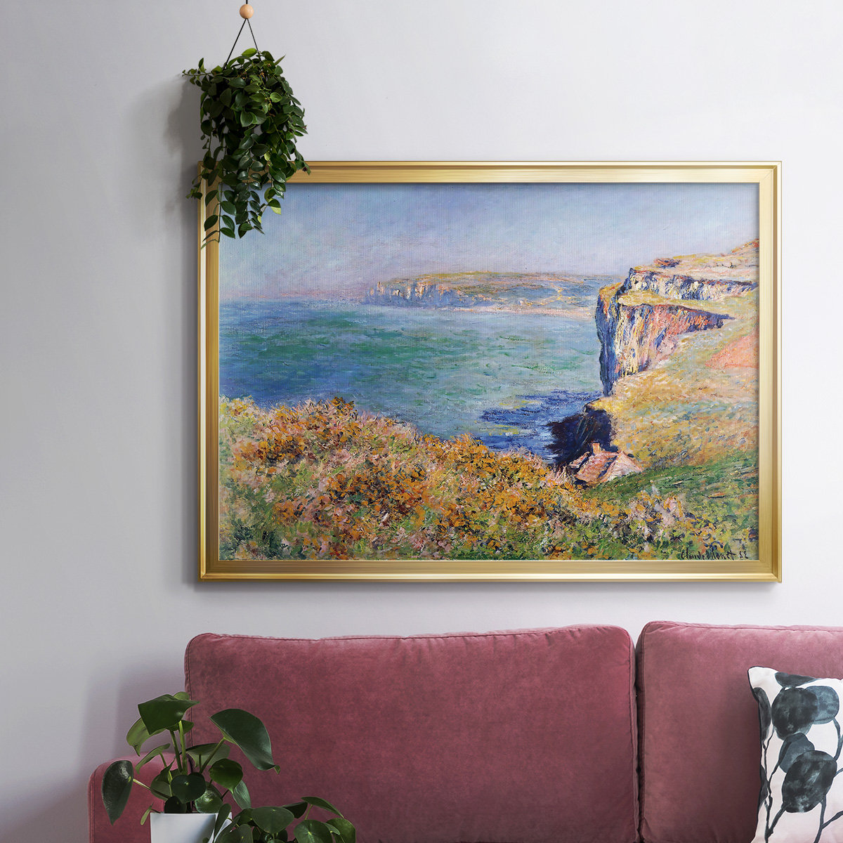 Highland Dunes Cliff at Grainval, 1882 - Single Picture Frame Print on ...