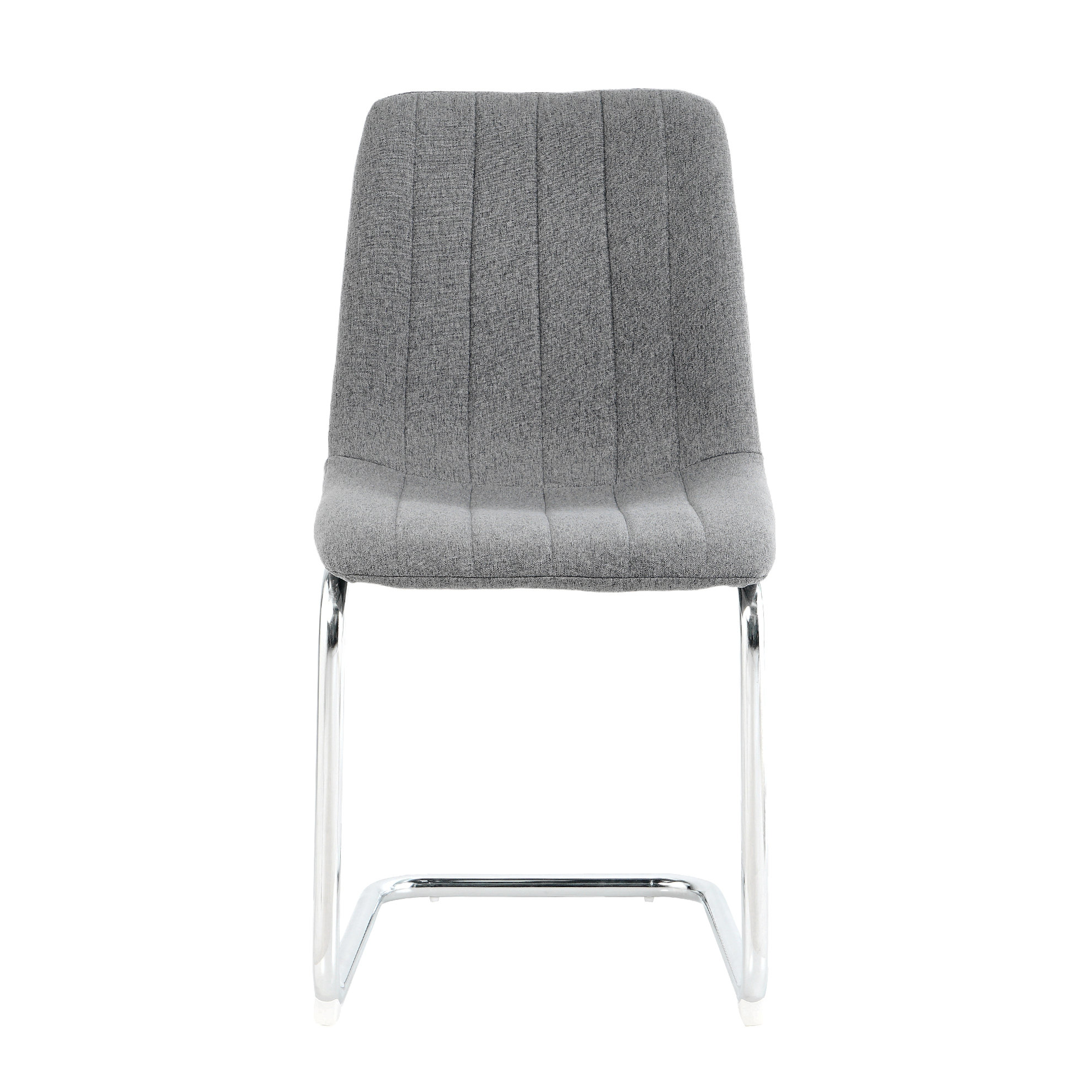 Ivy Bronx Set Of 4 Modern Dark Grey Dining Chairs With Silver Metal ...