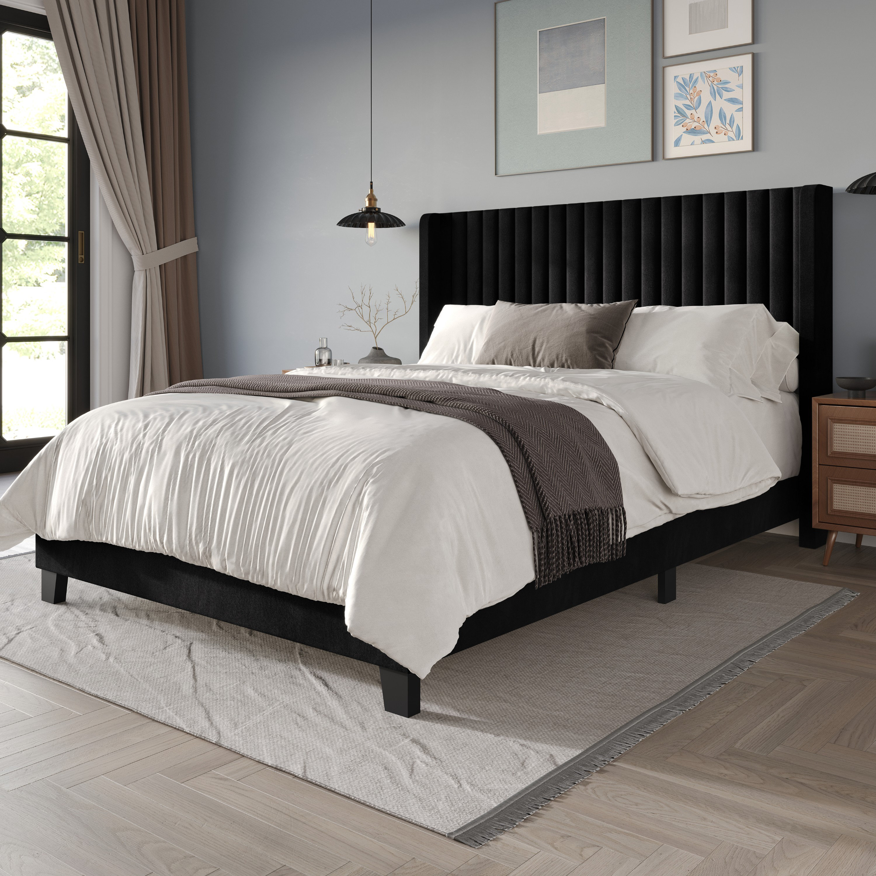 Ebern Designs Ashland Wingback Panel Bed | Wayfair