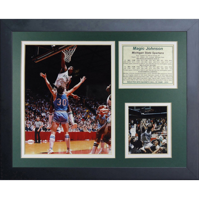 Legends Never Die 'Magic Johnson - Michigan State' Framed Memorabilia ...