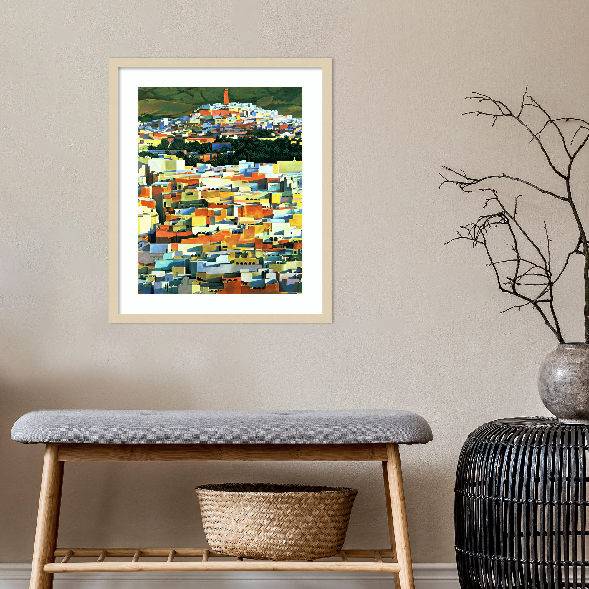 Wildon Home® North African Townscape By Robert Tyndall Wood Framed Wall ...
