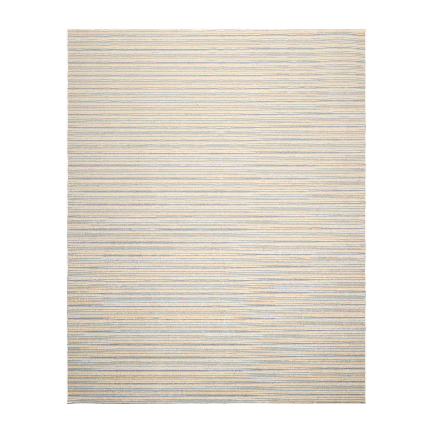 Ebern Designs Multi Sizes Contemporary Striped Ivory Hand Woven ...