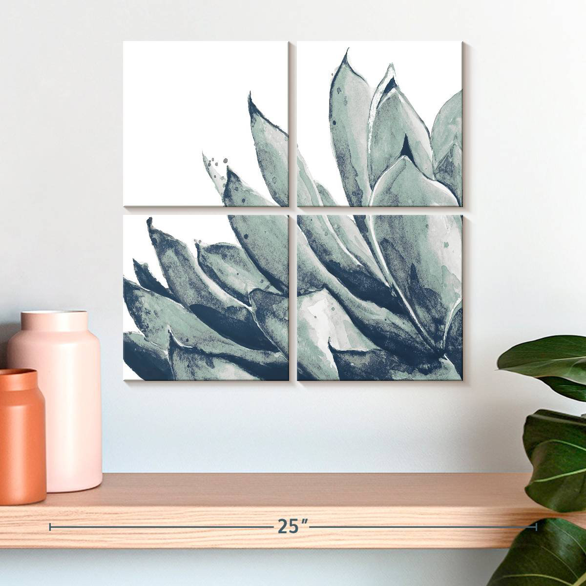Elephant Stock Blue Agave On White I | Wayfair