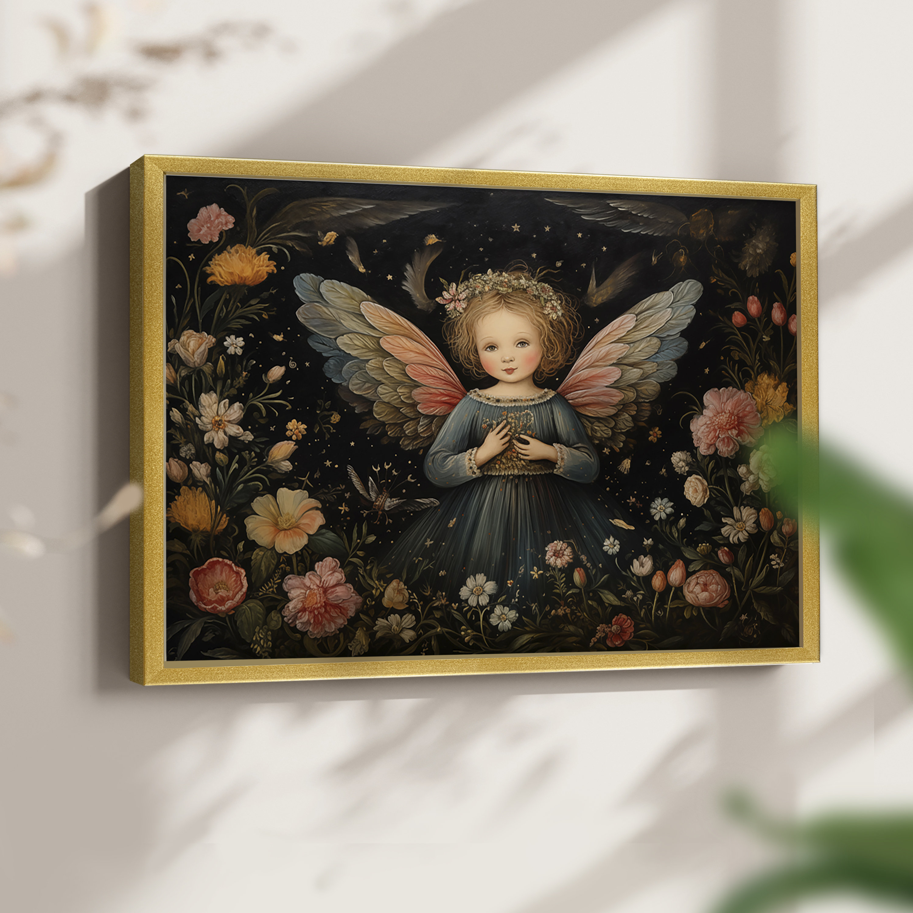 Fleur De Lis Living Angels From Above-LXV -Framed Print - Restickable ...