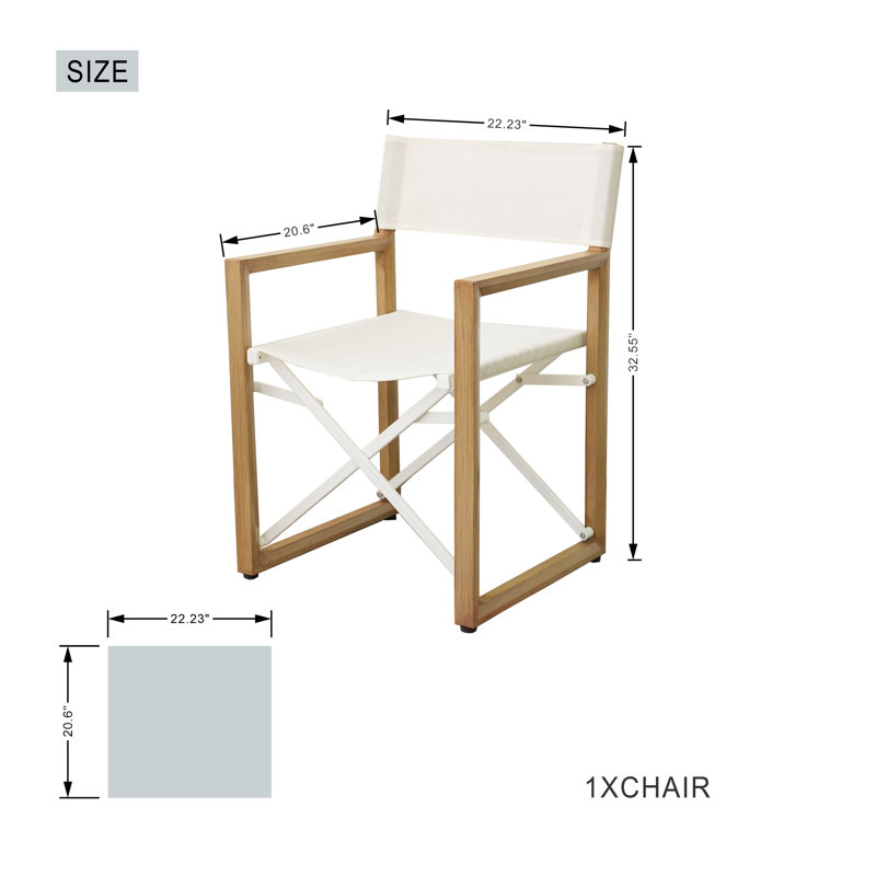 Primestok Aluminium Folding Director Chair(Set Of 2) | Wayfair