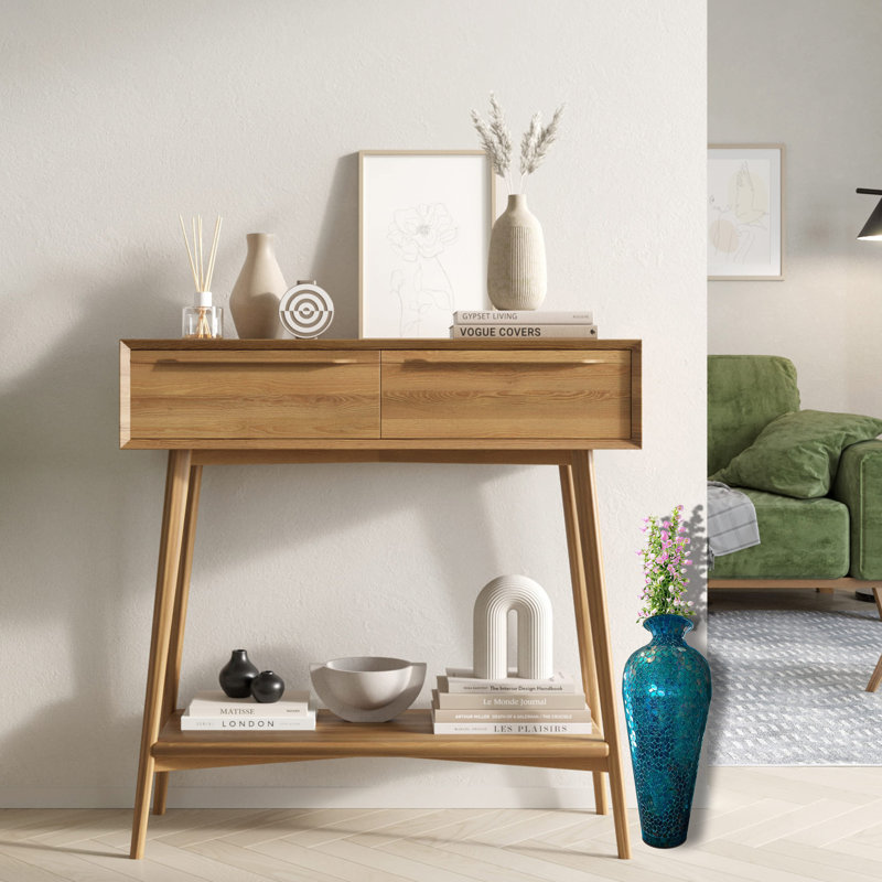 World Menagerie Iesha 20 Inch Glass Floor Vase "& Reviews" | Wayfair