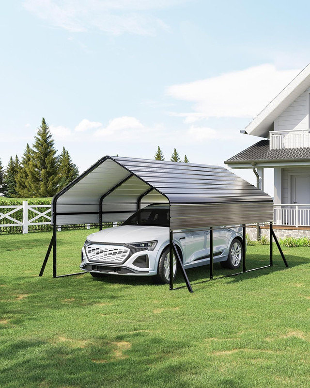 LumiParty 20x25 FT Metal Carport, Heavy Duty Shelter for 2 Full-Size ...