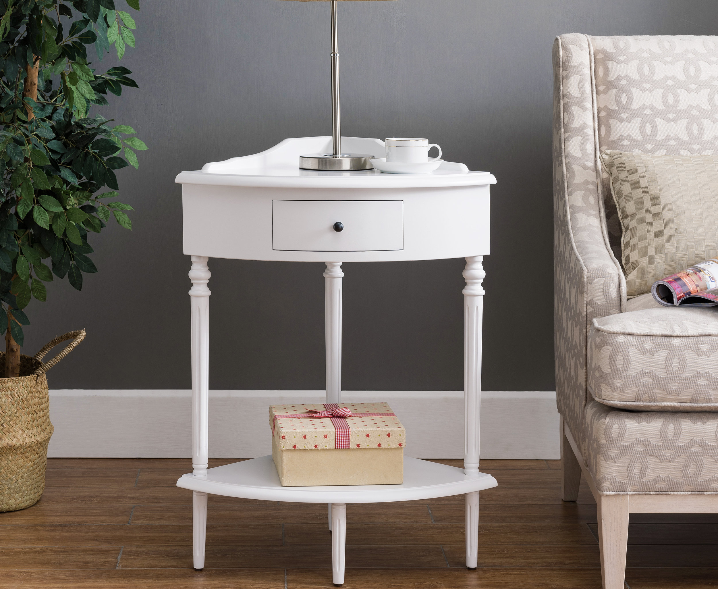 Charlton Home® Wilfredo Solid + Manufactured Wood Corner Stand ...