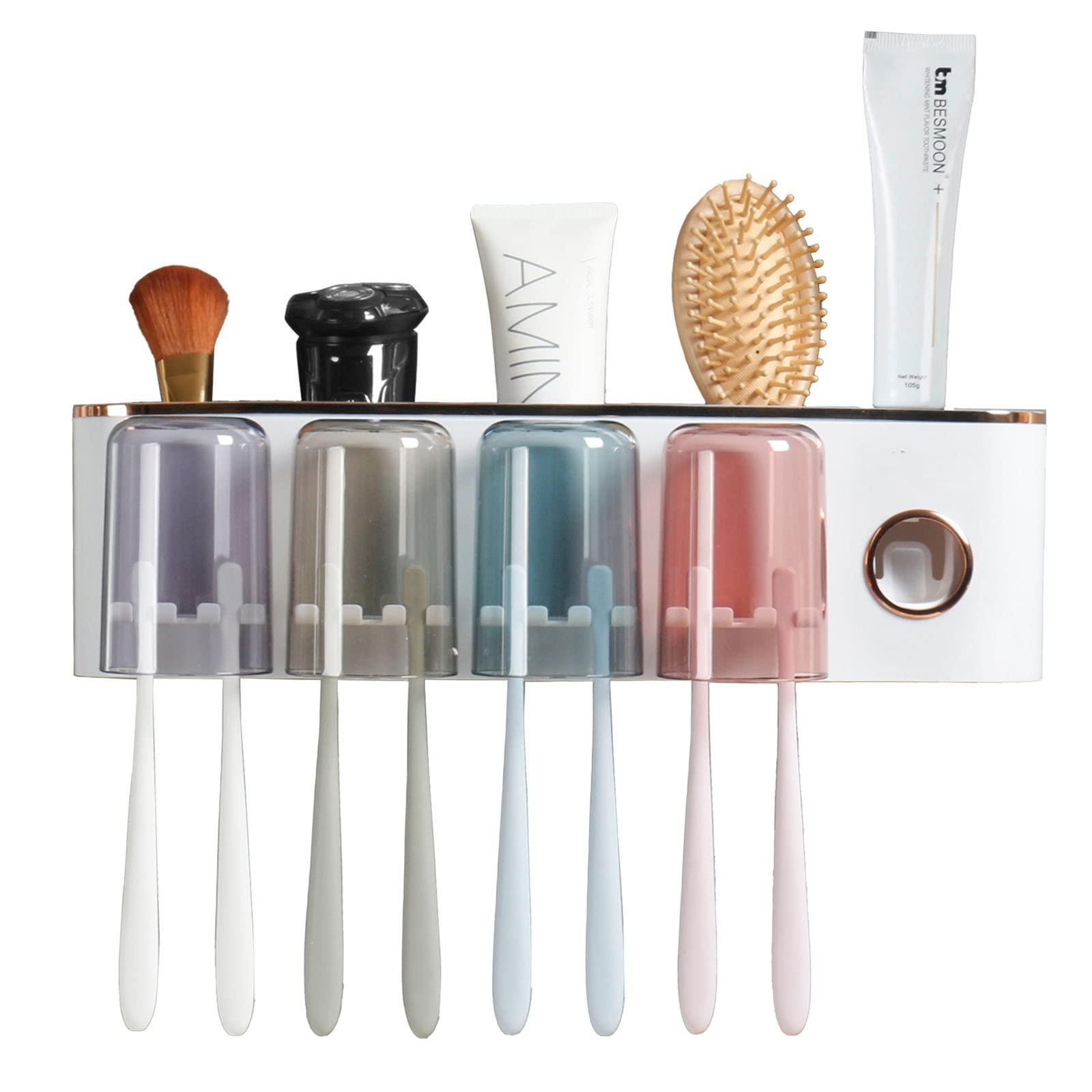 Rebrilliant Toothbrush Holders Bathroom Accessories With Toothpaste ...