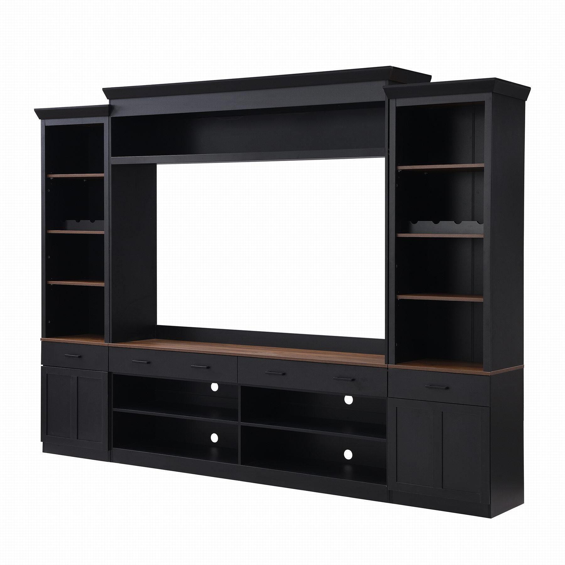 Red Barrel Studio® Harmony 4-Piece Wall Unit Entertainment Center With ...