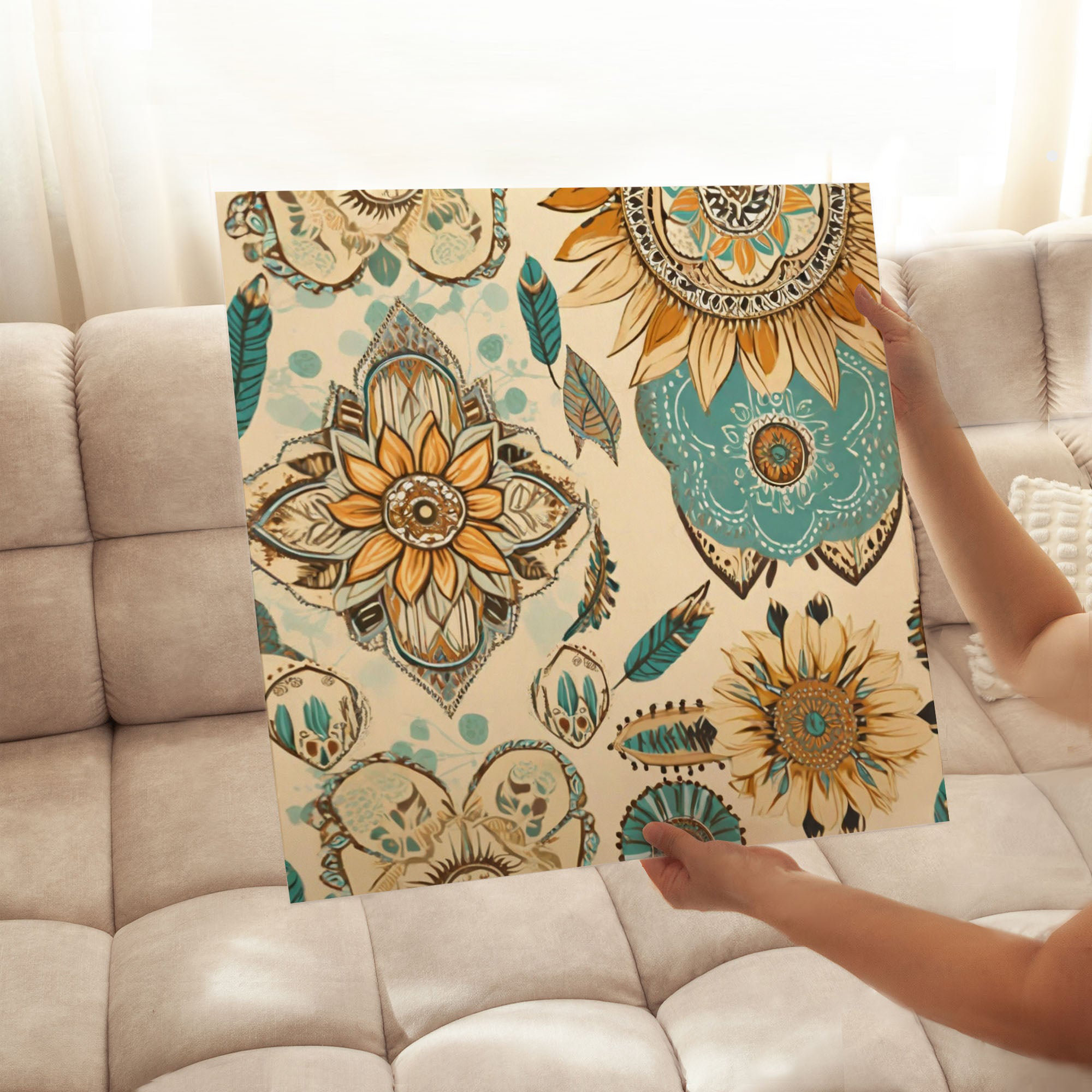 Bungalow Rose Abstract Retro Bohemian Pattern V Bohemian Unframed Art ...