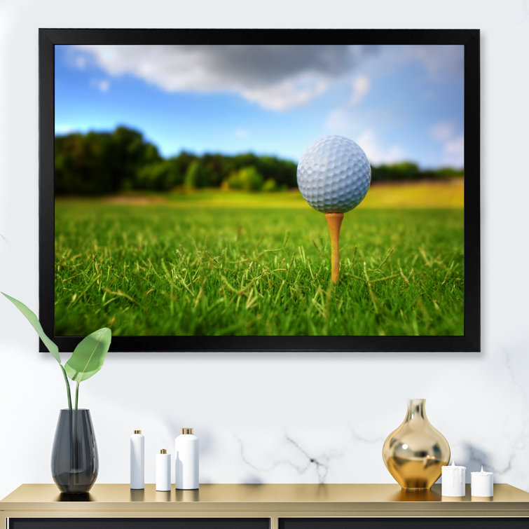Ebern Designs Sunset Golf Ball Framed On Canvas Print - Wayfair Canada
