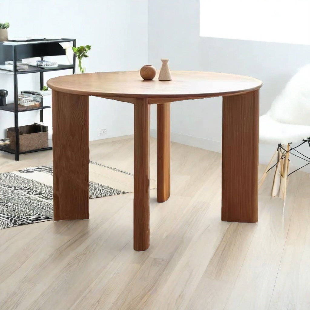 A Zoetic Home Ash Wood Round Table for Home Office | Wayfair