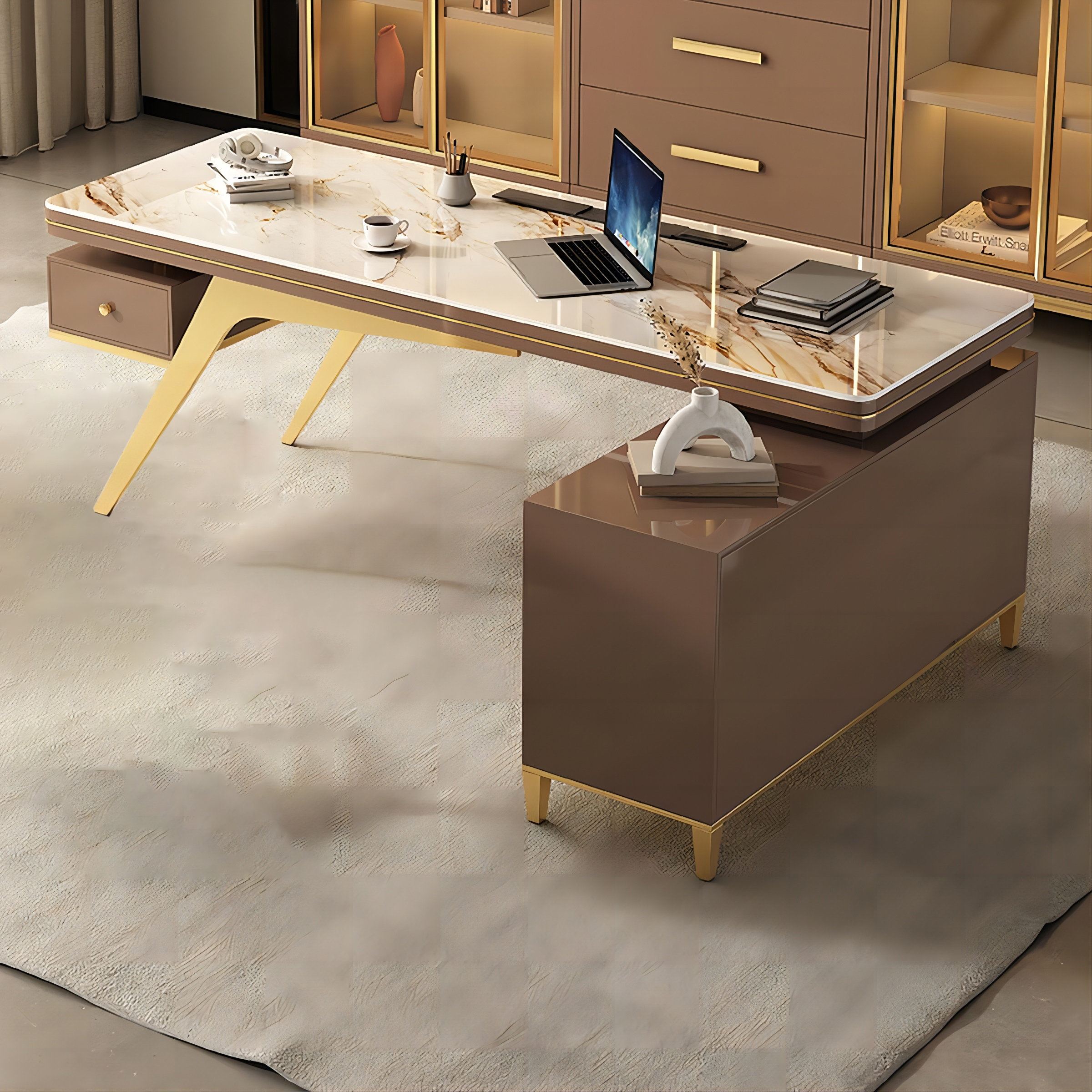 Office Desk Espresso Furniture Color Steelside Home Office Desk With