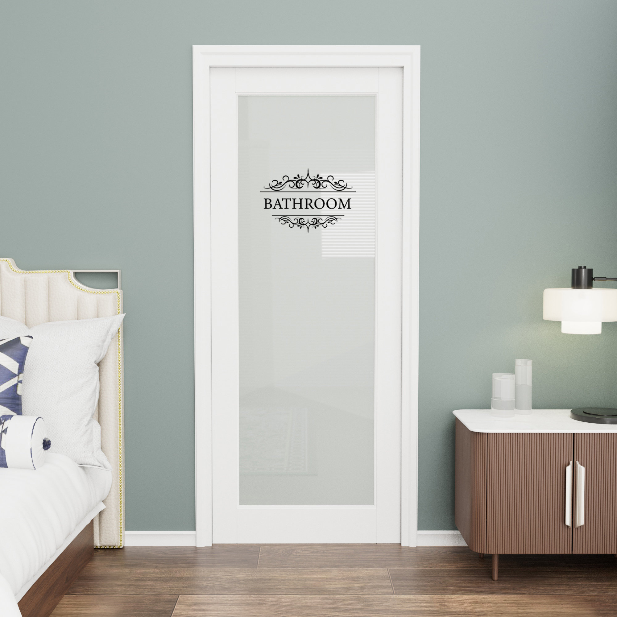 ARK DESIGN Porte de salle de bain intérieure 80 po / 96 po H - Wayfair ...