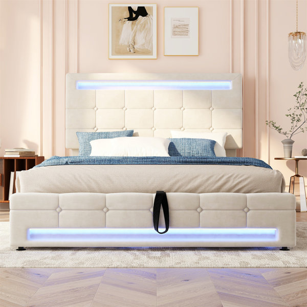 Metro Lane Polsterbett Danczyk mit Stauraum | Wayfair.de