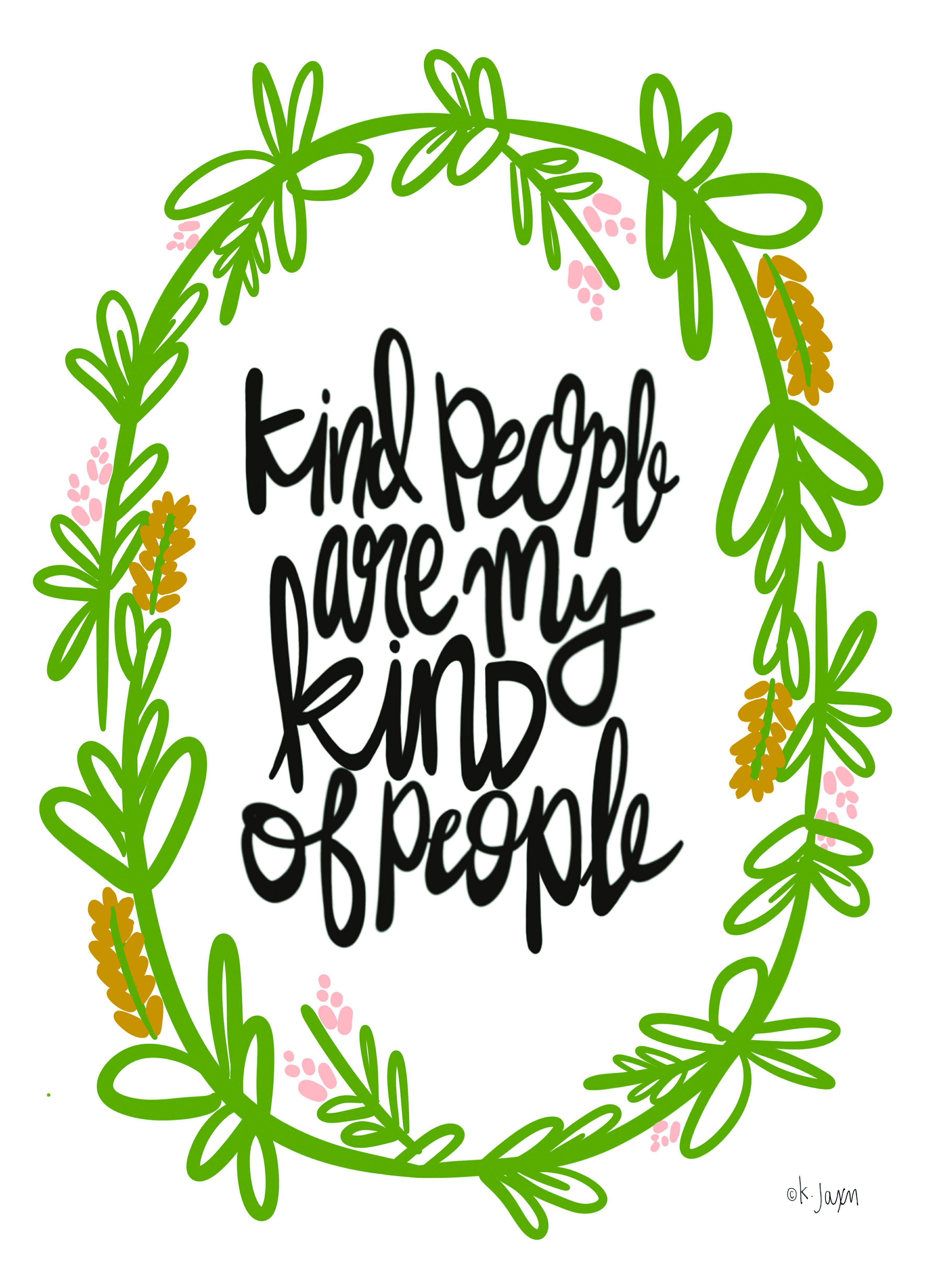Trinx Kind People by Jaxn Blvd. - Wrapped Canvas Print | Wayfair