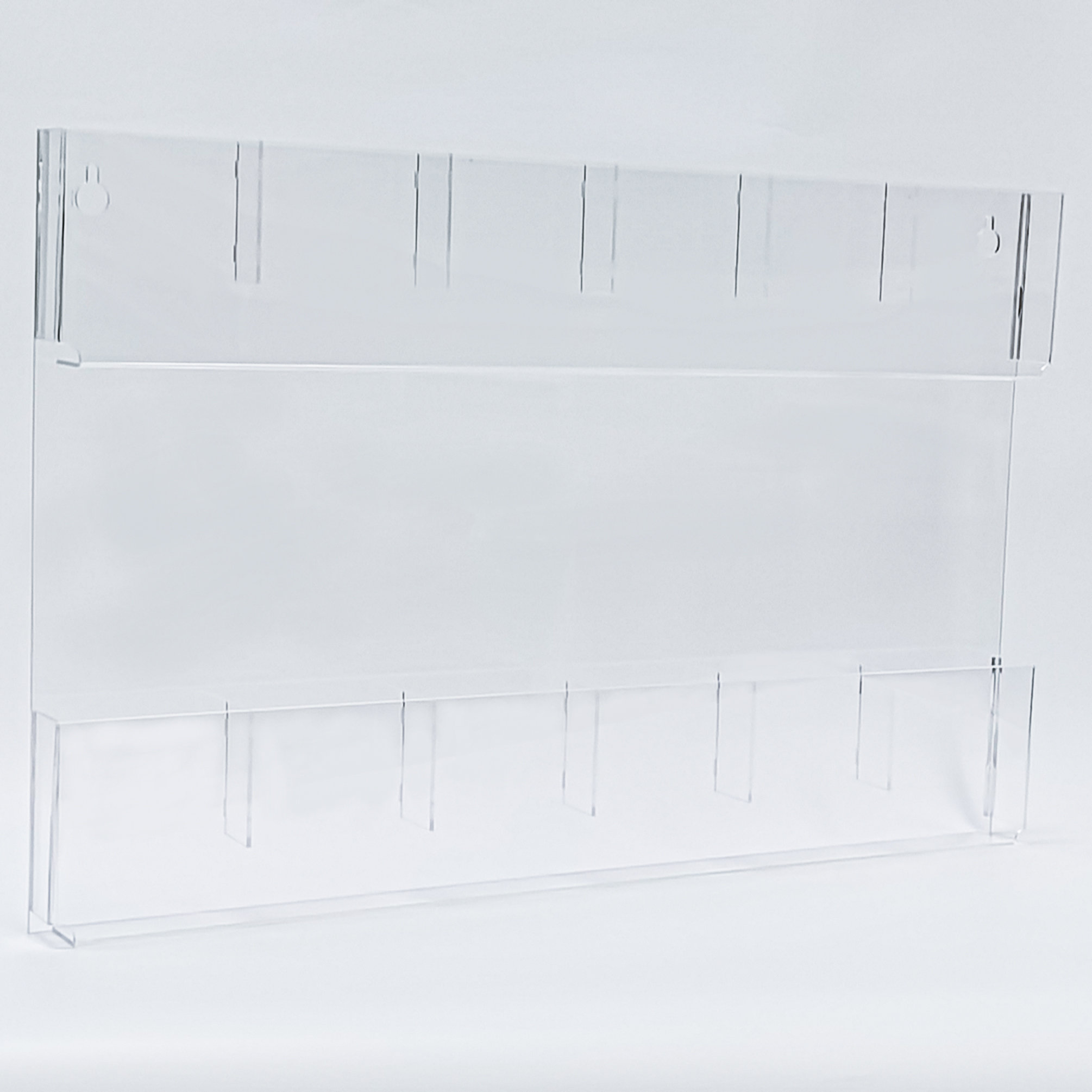 FixtureDisplays Acrylic Literature Rack, Wall-mount Brochure Magazine ...