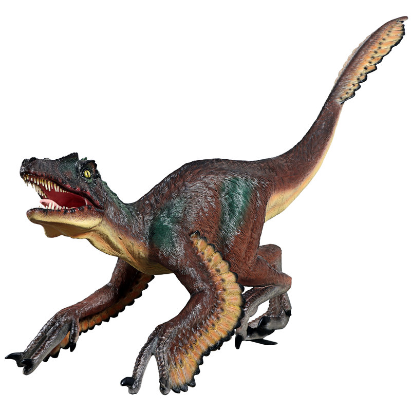 Design Toscano Feathered Velociraptor Statue | Wayfair