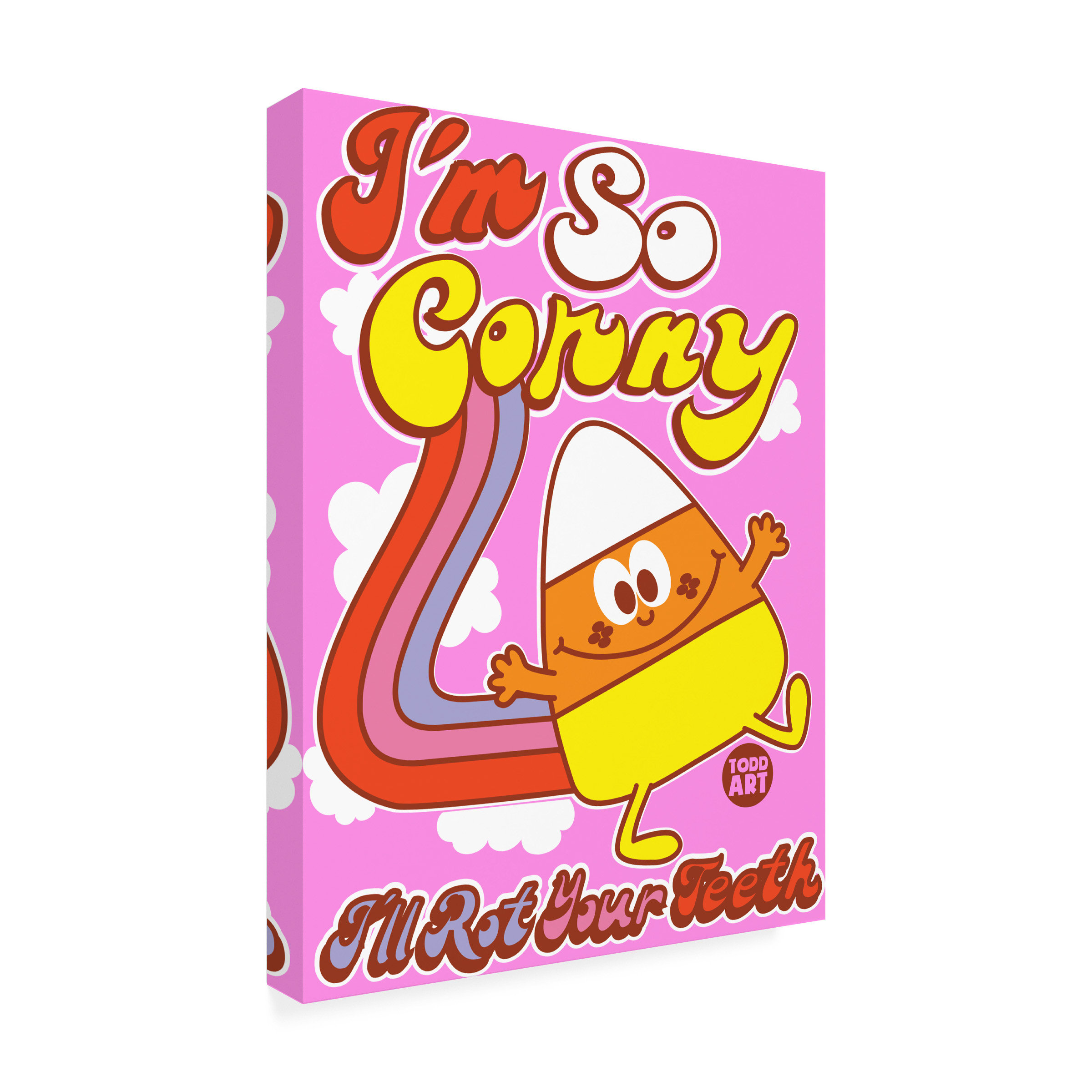 Trinx Quaveon Toddart Funshine Candy Corn Canvas Art | Wayfair