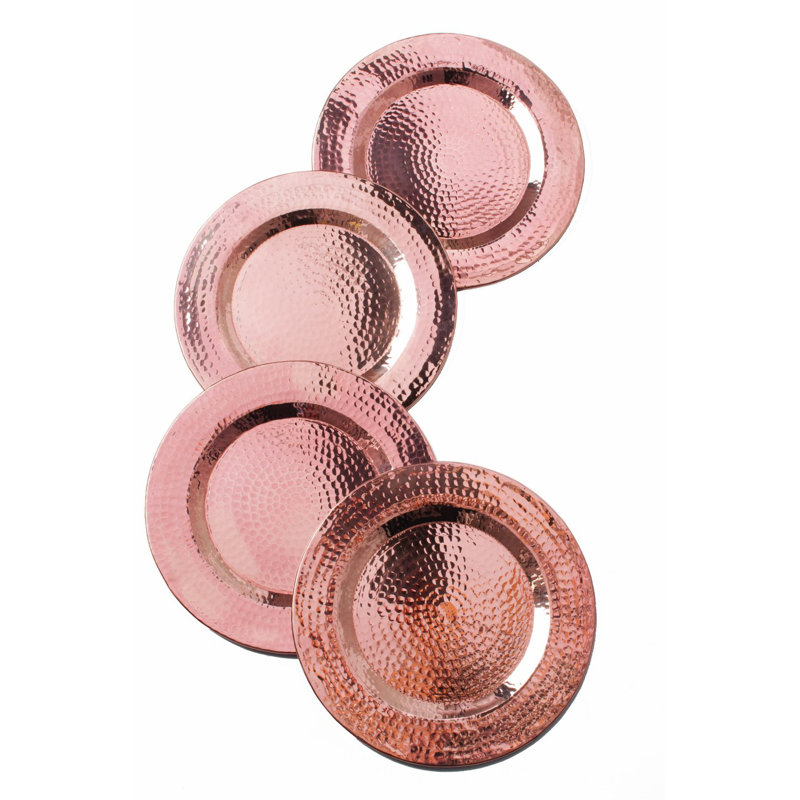 Sertodo Copper Thessaly 12 Copper Charger Plate, Set of 4 | Wayfair